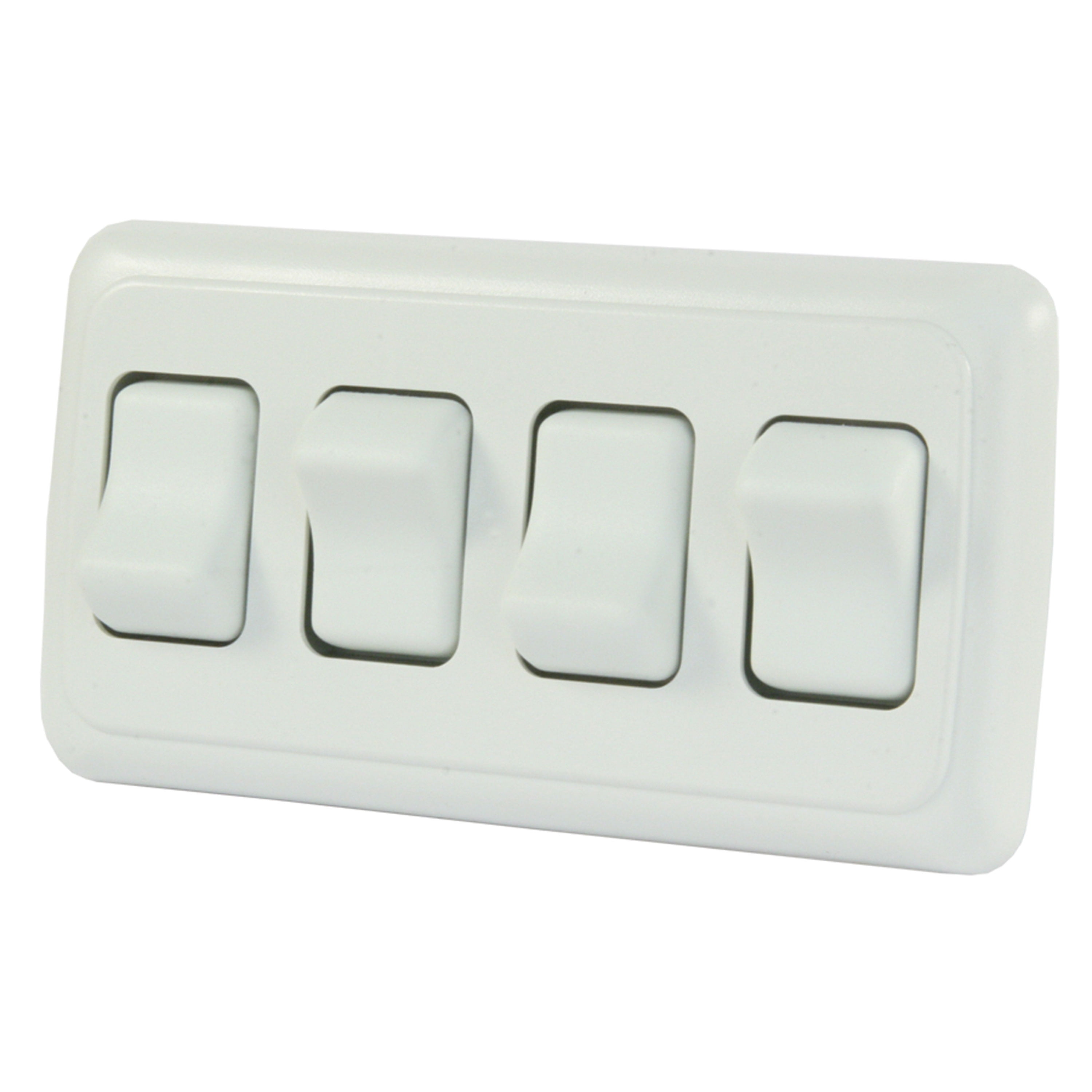 JR Products 12331 On/Off Switch with Bezel - Quad Switch, White ...