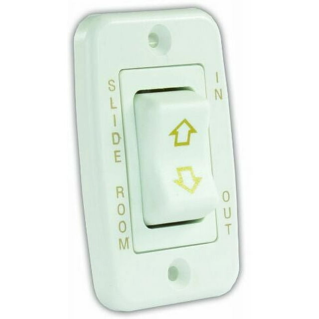 JR Products 12345 Low Profile Slide-Out Switch with Bezel - White ...