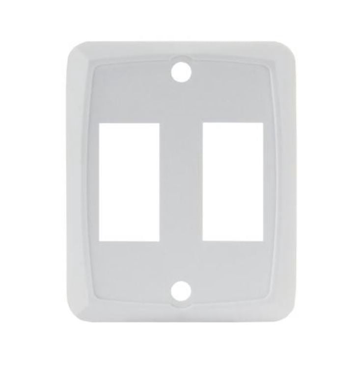 JR Products 12875 Double Switch Face Plate - White - Walmart.com