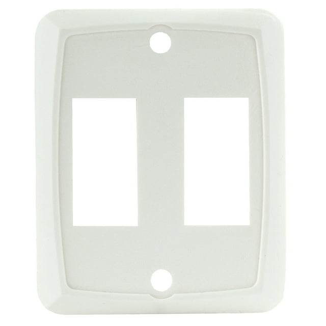 JR Products 12875 Double Switch Face Plate - White - Walmart.com