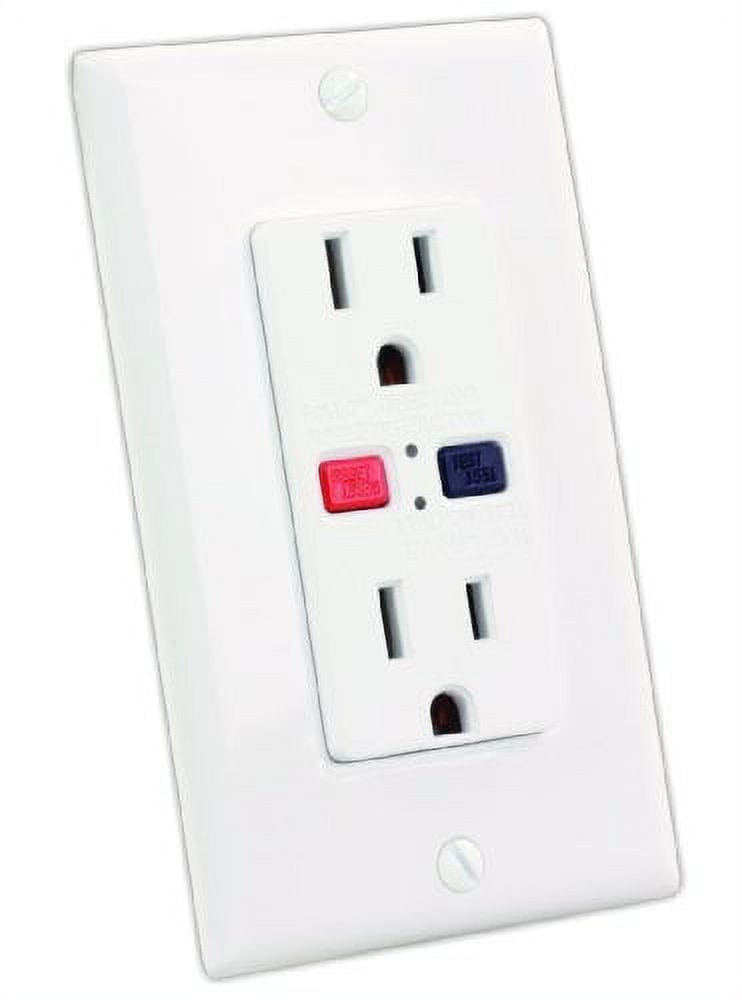 JR Products 15005 White 120V/15 Amp GFCI Electrical Outlet - Walmart.com