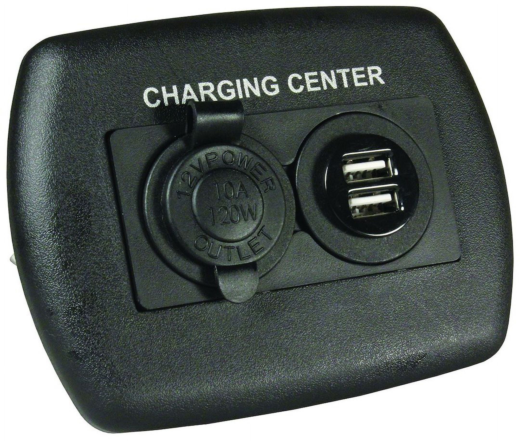 JR Products 15095 12V/USB Charging Center - Black - Walmart.com