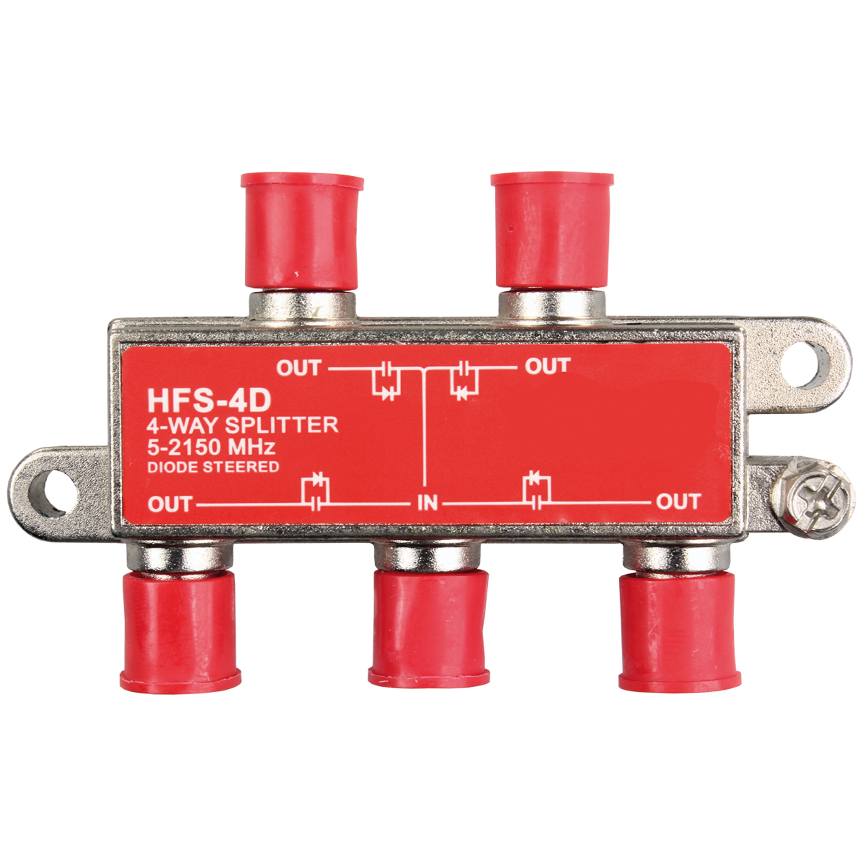 JR Products 47345 2 GHz HD/Satellite Line Splitter - 4-Way - Walmart.com