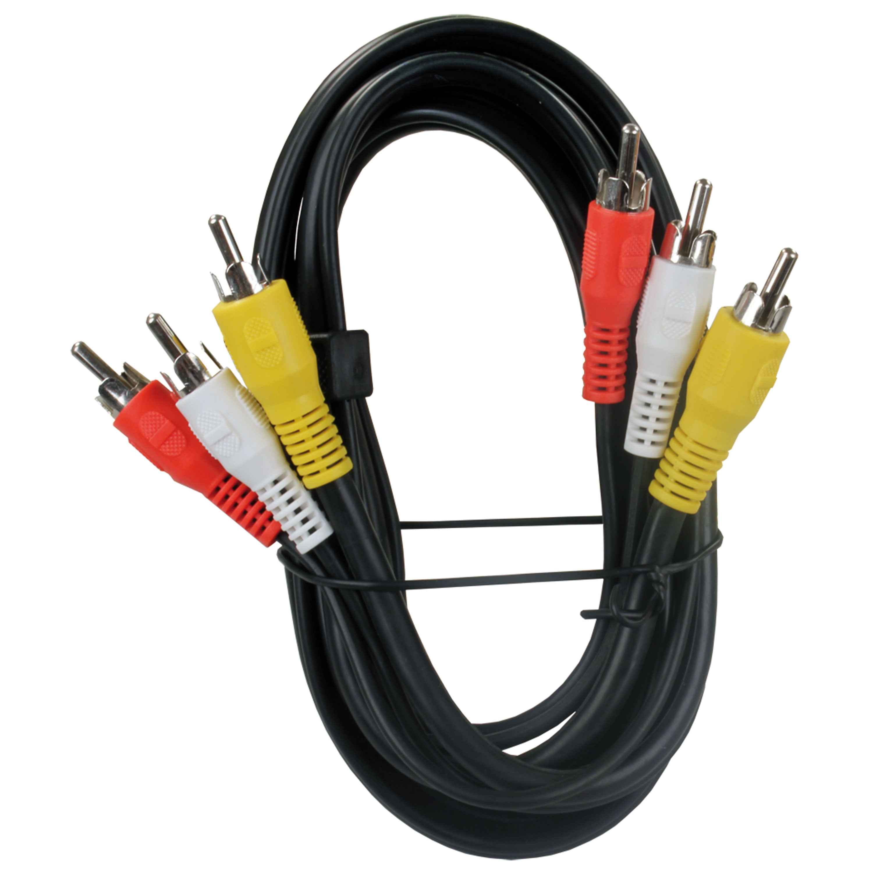 JR Products 47935 RCA/AV Tri-Cable Jumper - 6' - Walmart.com
