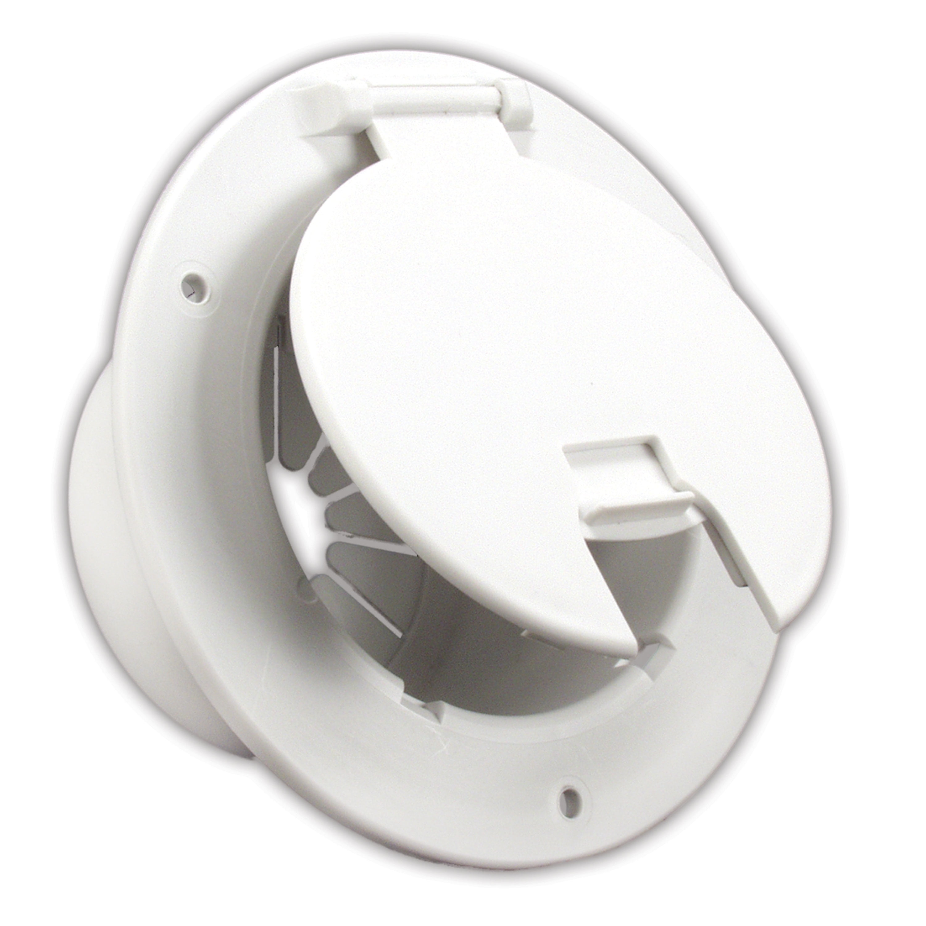 JR Products 541-2-A Deluxe Round Electric Cable Hatch - Polar White ...
