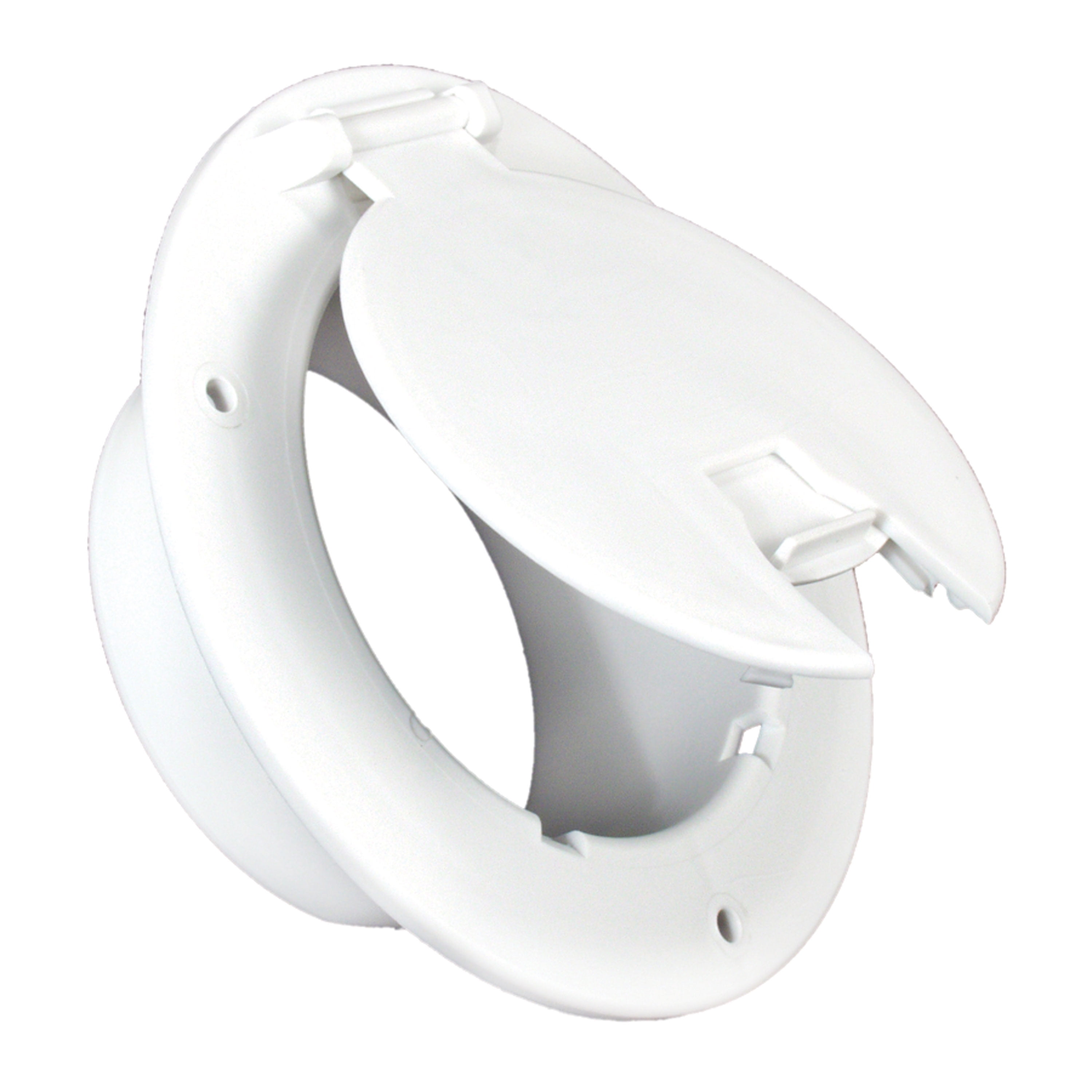 JR Products 541-B-2-A Deluxe Round Electric Cable Hatch without Back ...