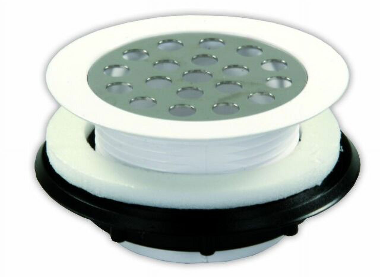 JR Products 95155 Shower Strainer with Grid - White - Walmart.com