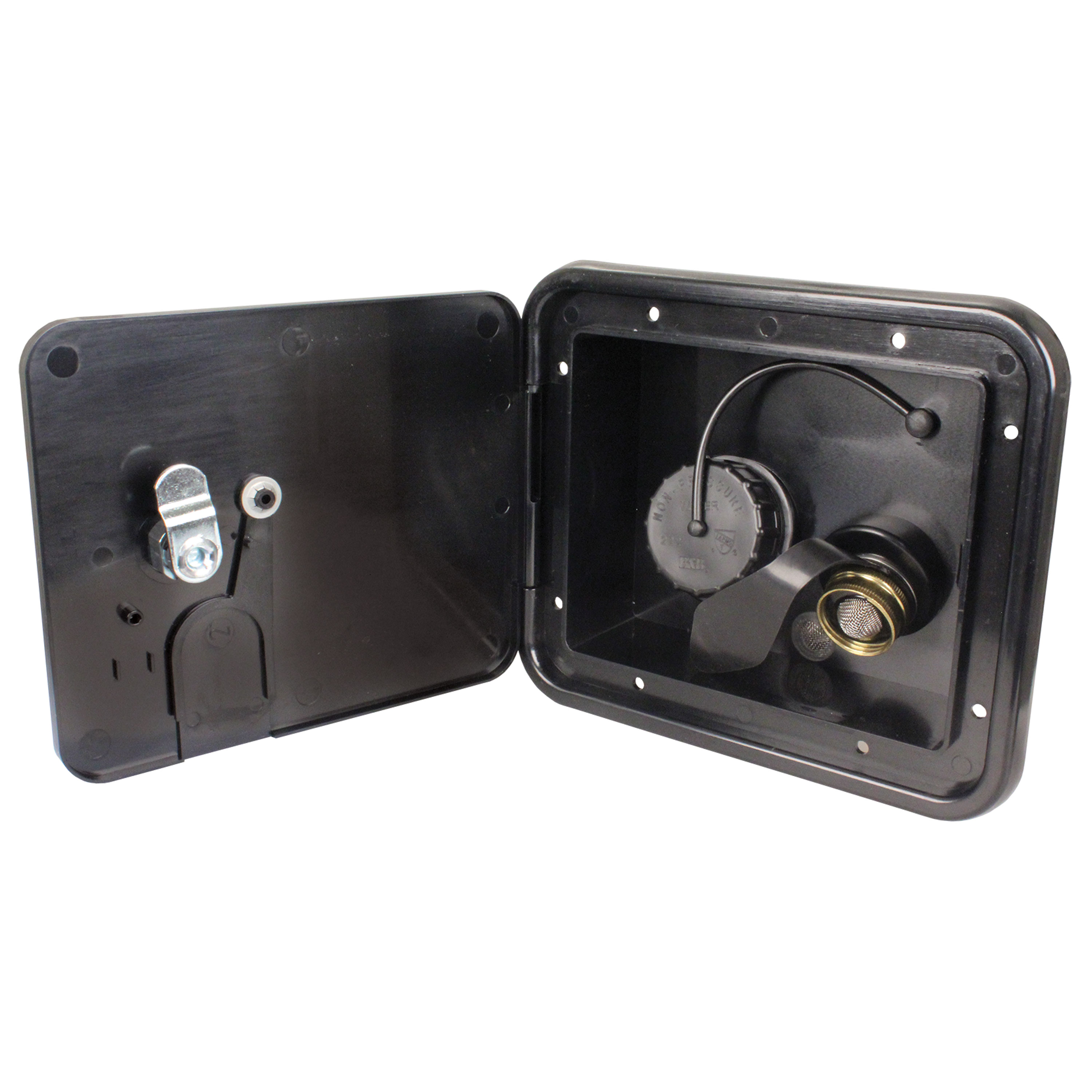 JR Products K7113-6-A City/Gravity Water Hatch with Brass Valve - Black ...