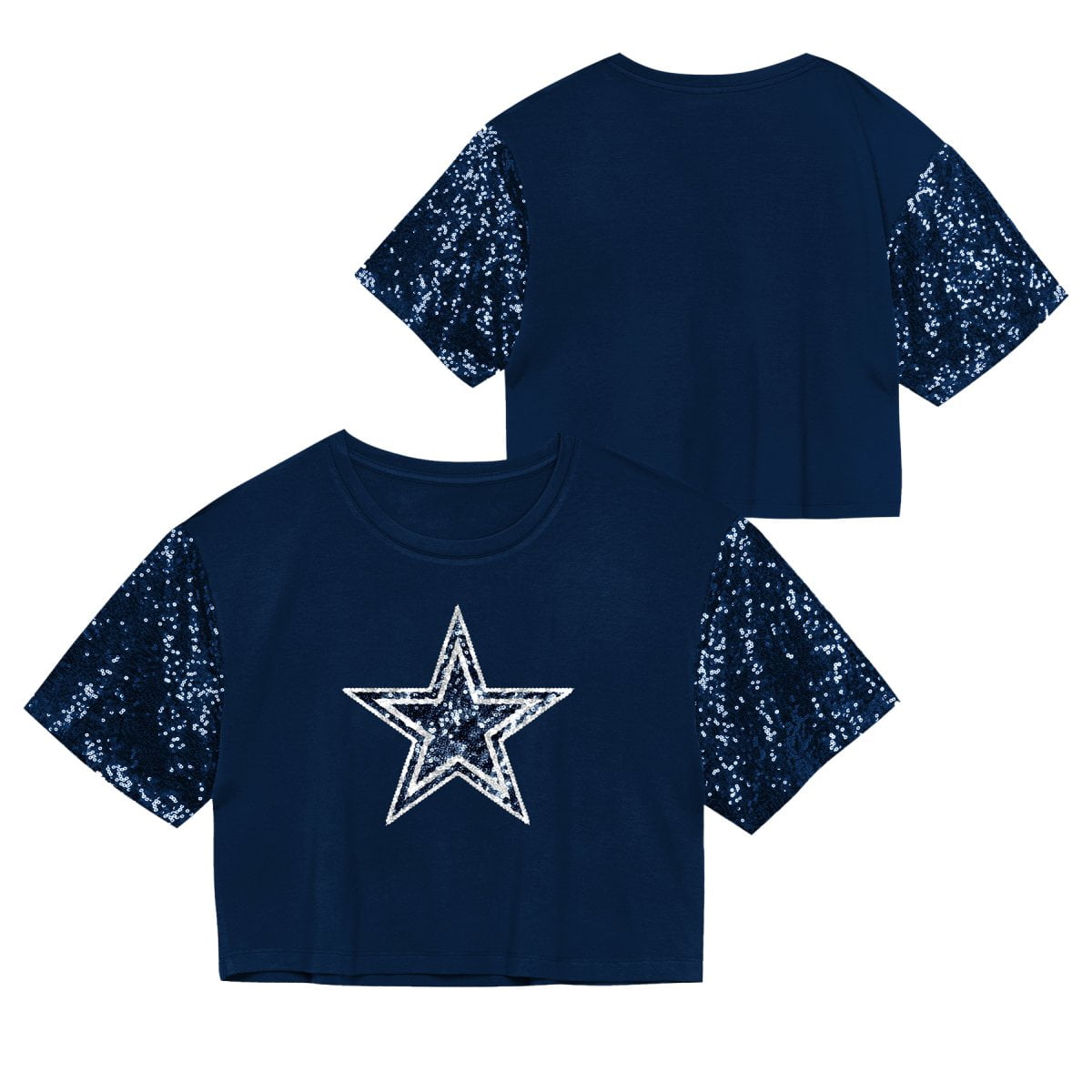 NFL Dallas Cowboys Juniors Shimmer Tee - Walmart.com