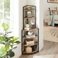 JRHRXXY Corner Shelf Stand,6 Tier Ladder Bookshelf,Bookcase Display for ...