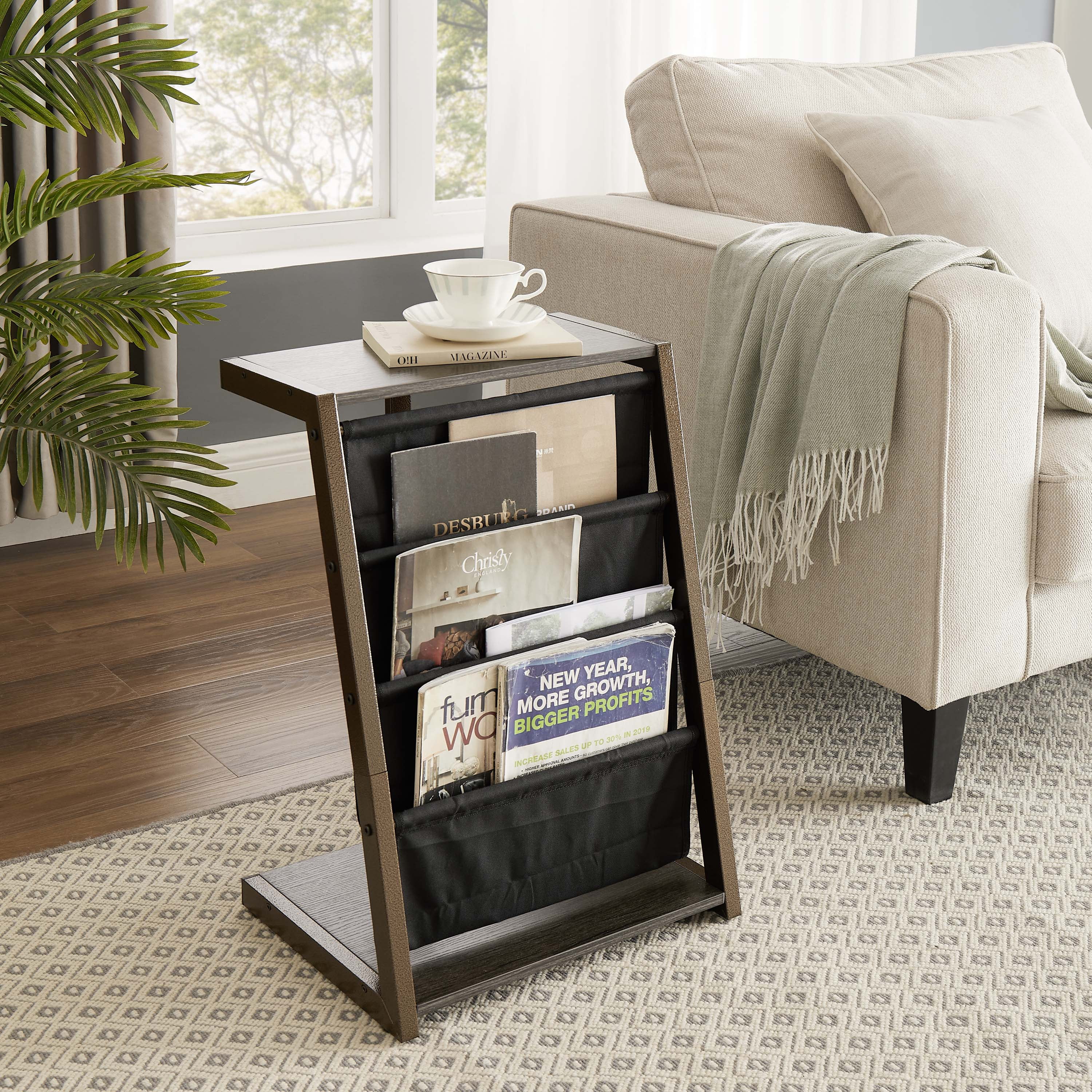 JRHRXXY Newspaper Rack,Storage Bookshelf,Detachable Brochure Display ...