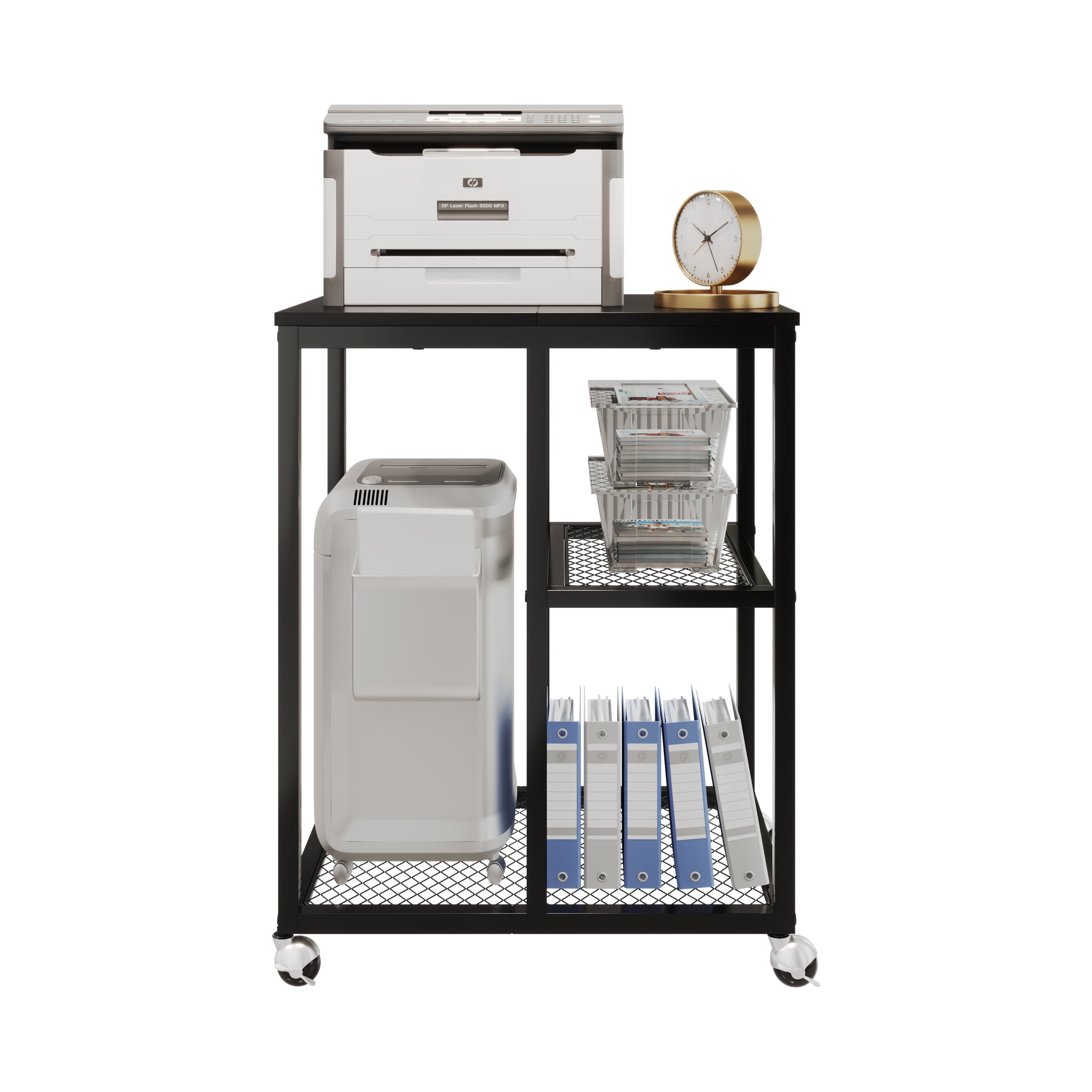 "JRHRXXY Rolling Printer Stand, 3-Tier Mobile Storage Cart, Durable ...