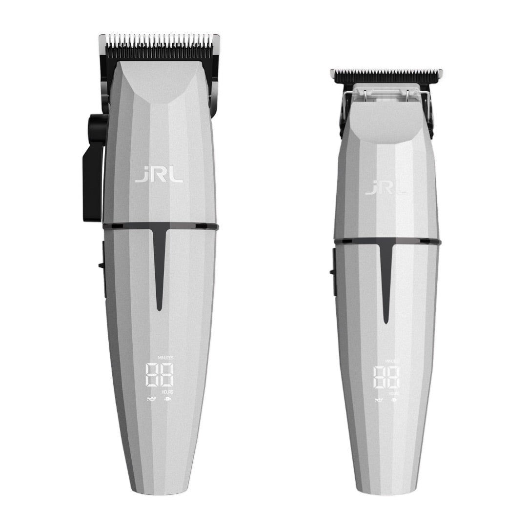 JRL Ghost Collection Clipper, Adjustable Blade 0-3.5mm, White Trimmer ...