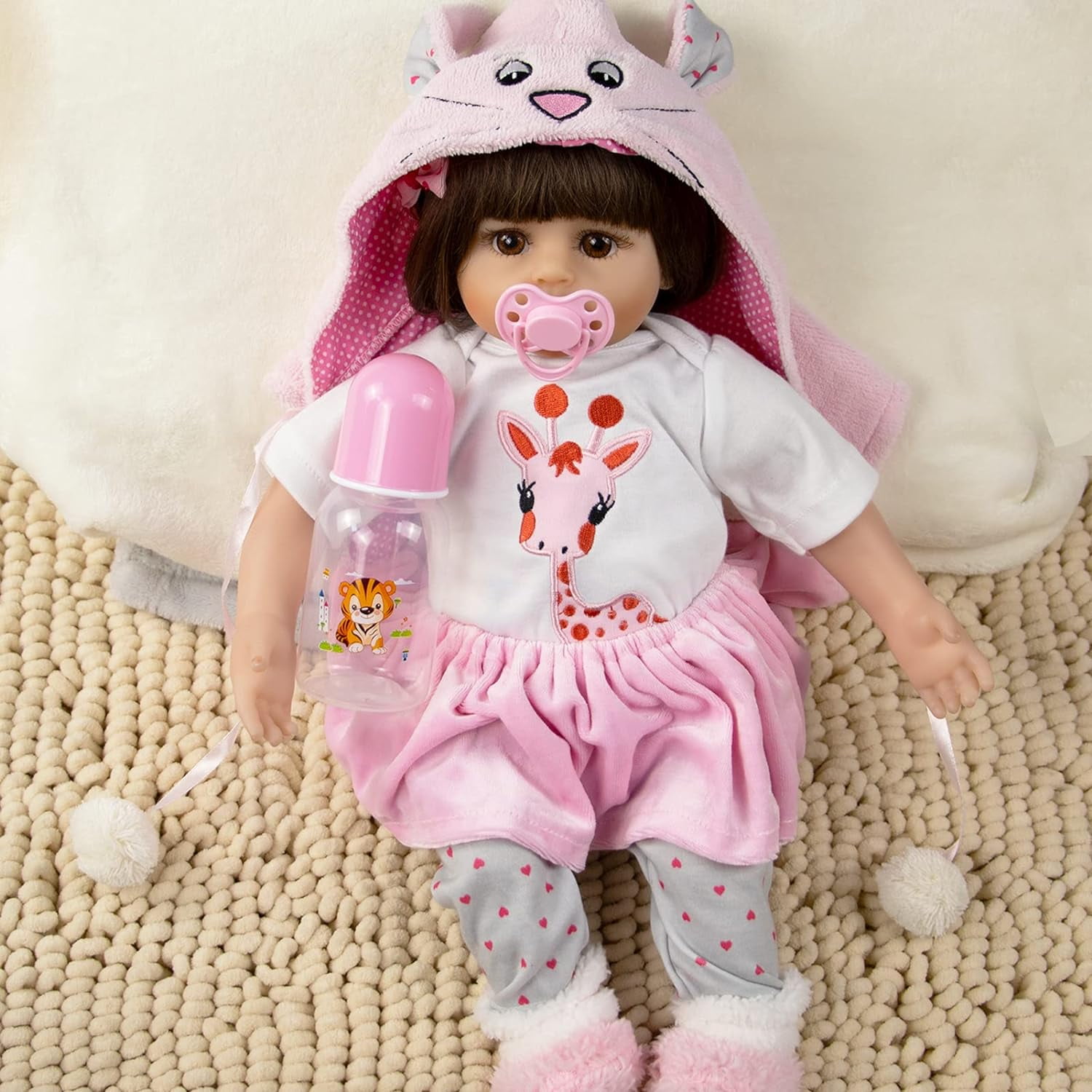 JRLCGYP 16" Reborn Baby Doll Girl, Realistic Vinyl Silicone Lifelike ...
