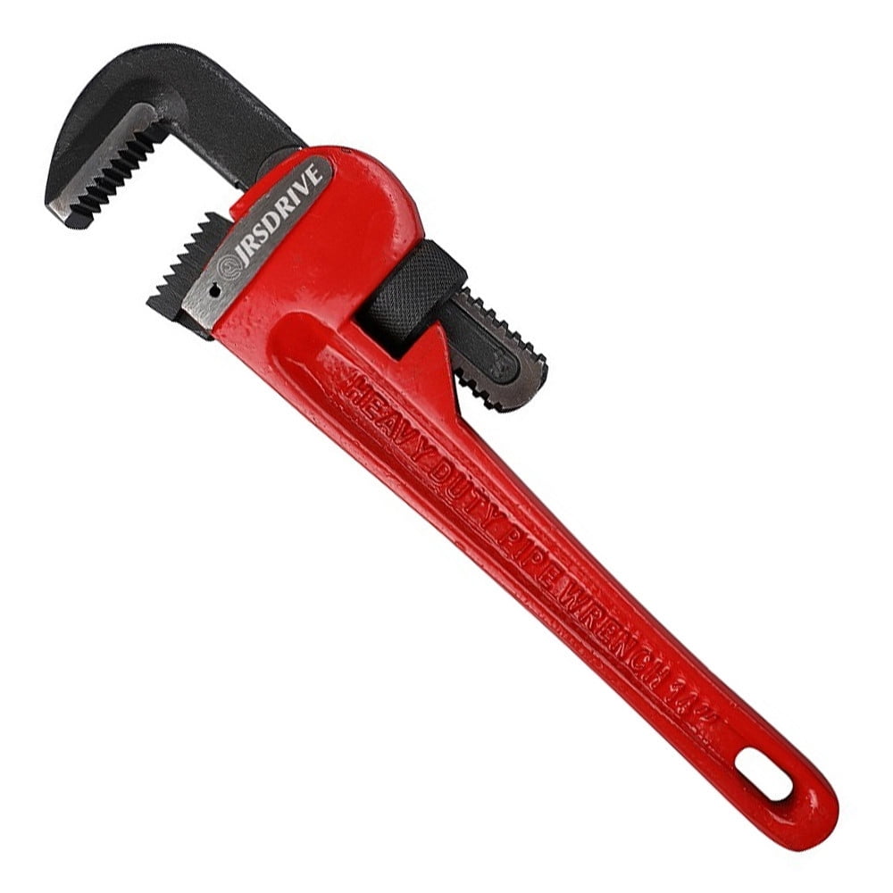 JRSDRIVE 1 Piece Pipe Wrench 8 inch Heavy Duty Adjustable Plumbing ...