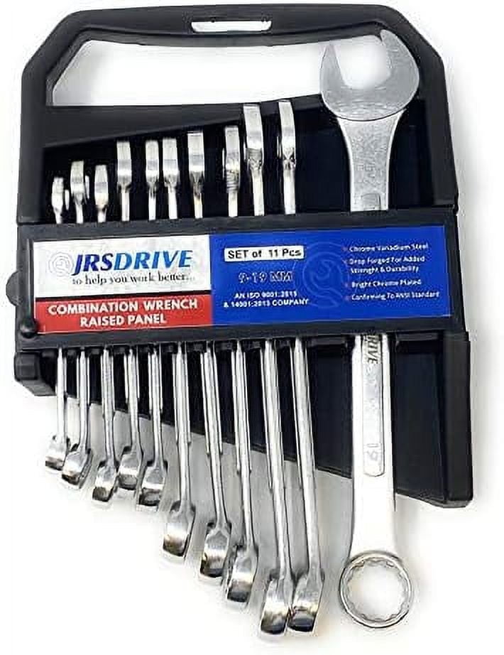 JRSDRIVE 11-Piece Raised Panel Combination Wrench Set, Matric - Walmart.com