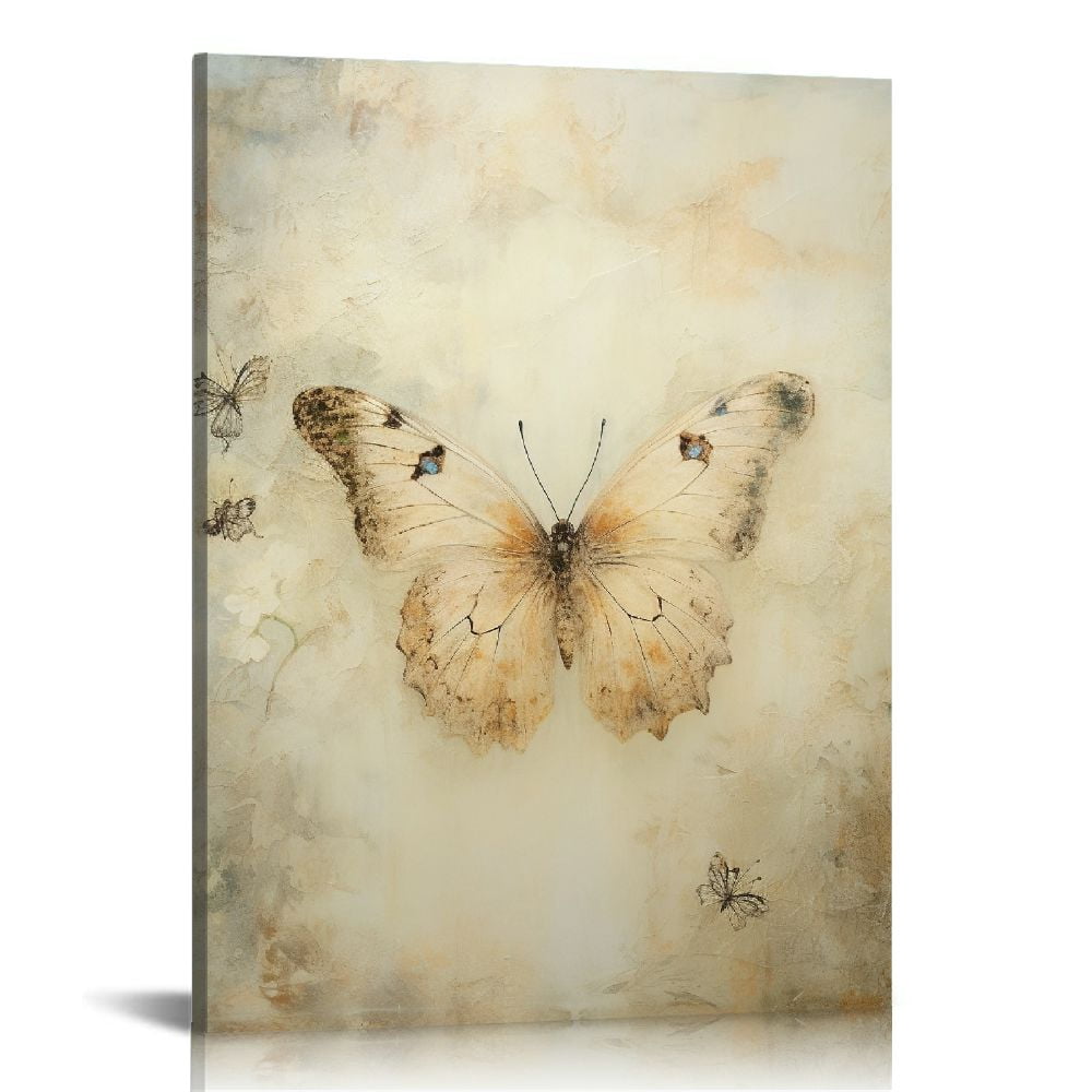 JRXY Animals Wall Art Canvas Prints 'Golden Butterfly Glimmer' Home ...
