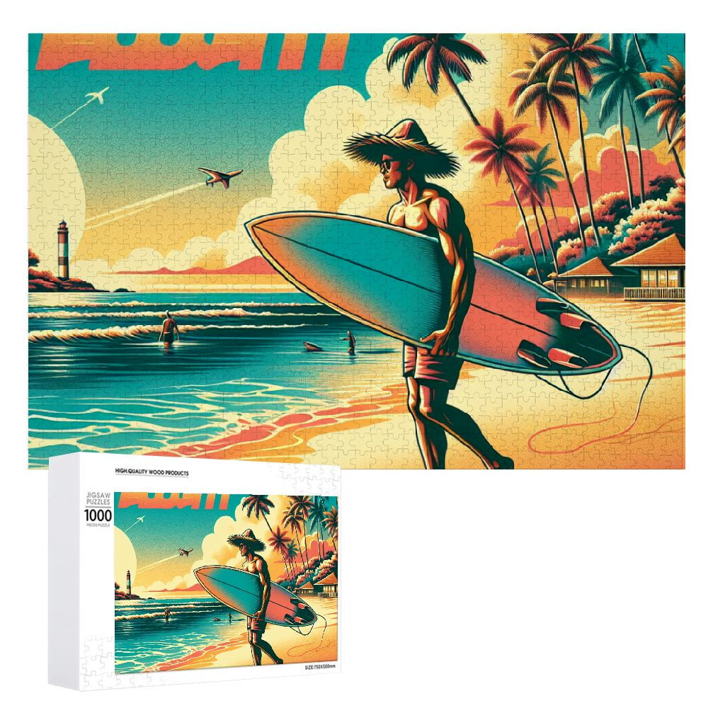 JRXY Beach Hawaii Wooden Jigsaw Puzzle Impossible Wooden Puzzles Gift ...
