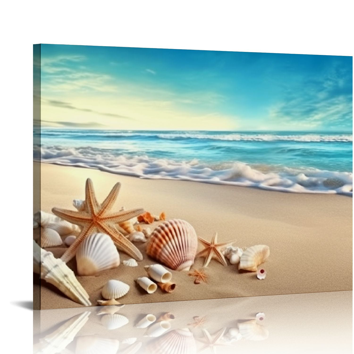 JRXY Beach Picture Decor Ocean Painting Canvas Wall Art Prints of ...