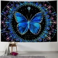 JRXY Butterfly Tapestry for Bedroom Aesthetic Boho Tapestries Blue ...