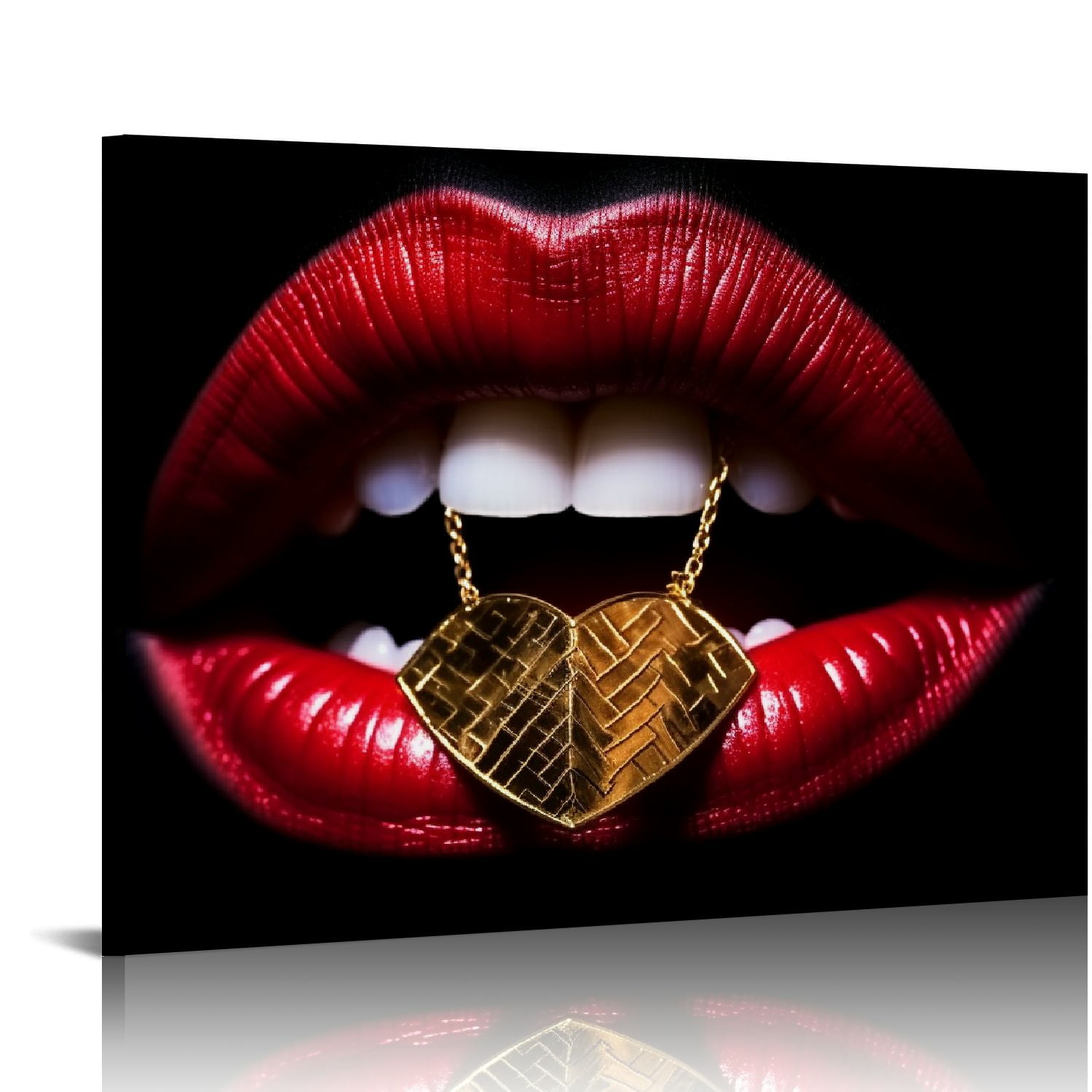 JRXY Canvas Prints Woman Red Lips Wall Art Decor Sexy Lips Art Picture ...