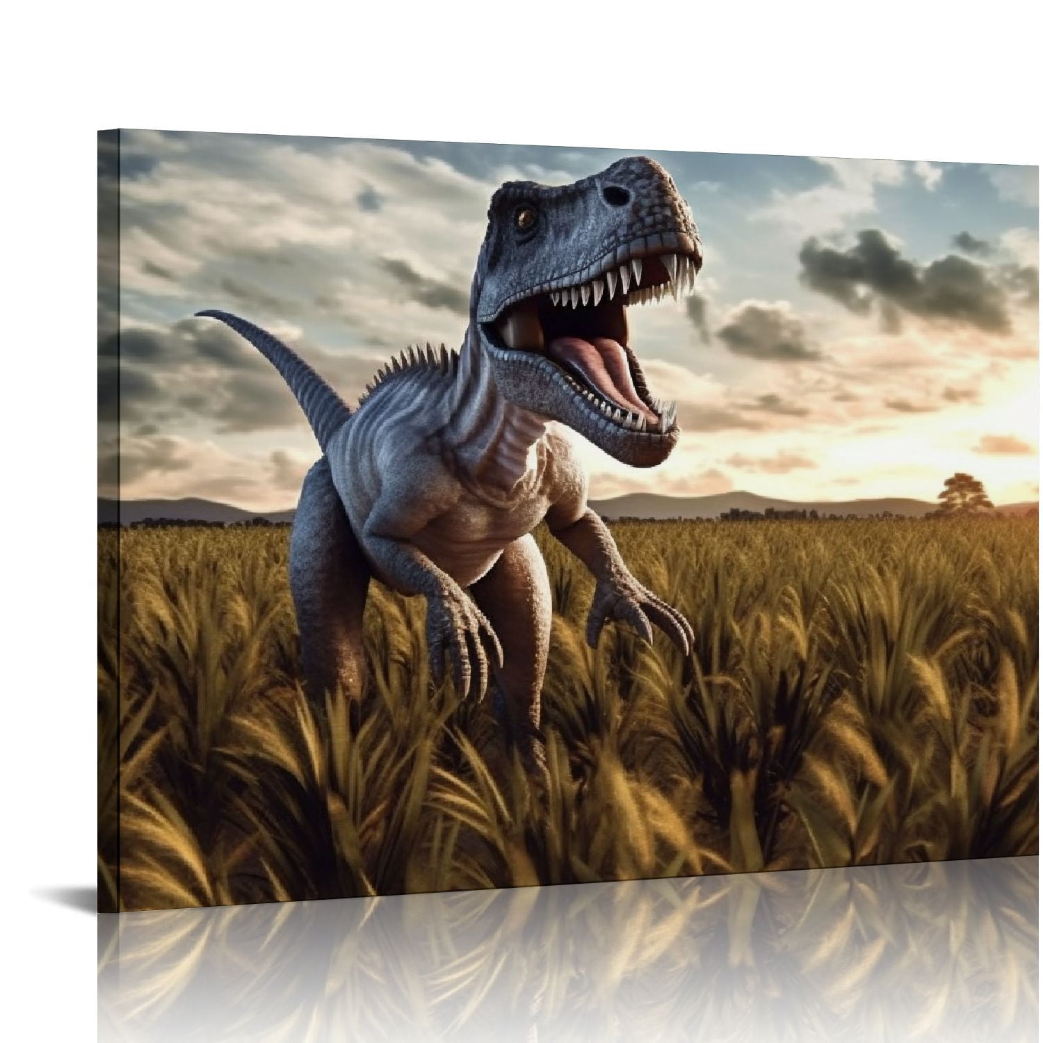 JRXY Canvas Wall Art Decor Ancient Dinosaurs Tyrannosaurus Rex Artwork ...
