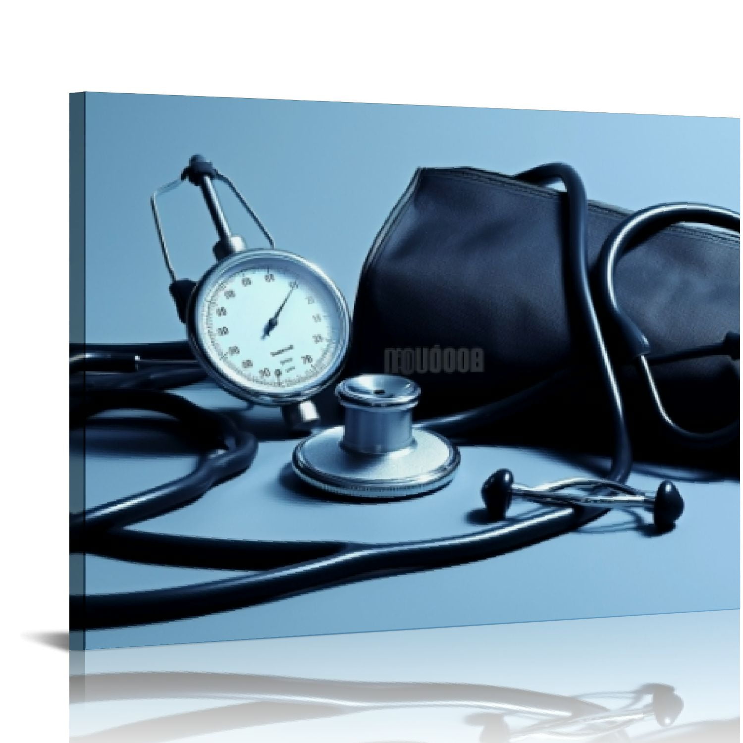 JRXY Canvas Wall Art Medical Hospital Background in Blue Wall Decor for ...