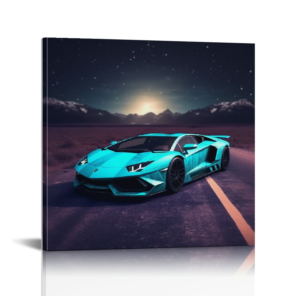 JRXY Car Pictures Black and White Wall Art Racing Car Canvas Prints for ...