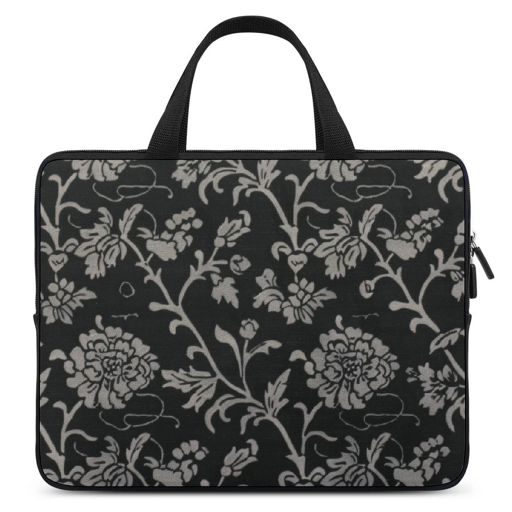 JRXY Carnations Black And Grey Floral Aesthetic Neoprene Laptop ...