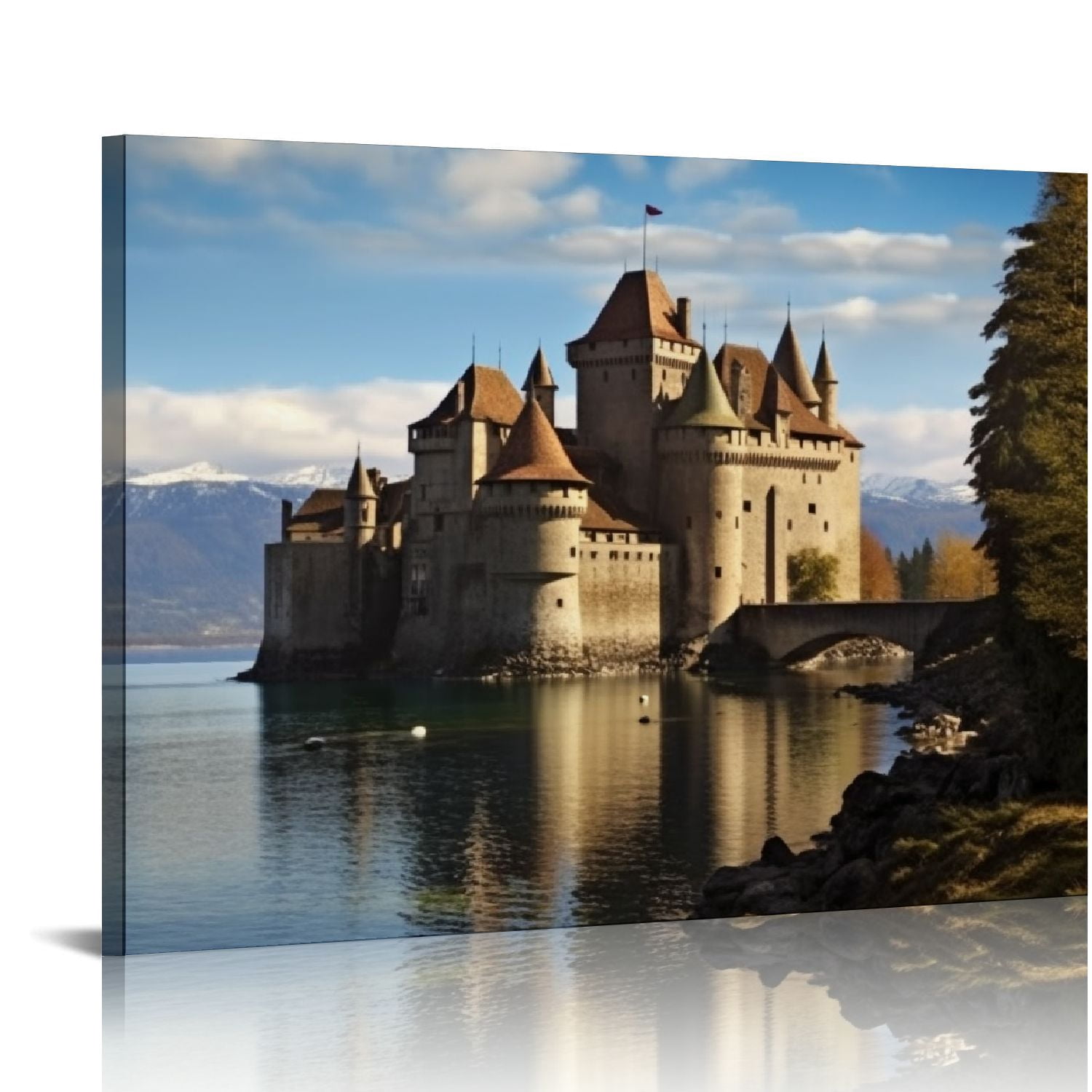JRXY Chillon Castle Wall Art Living room Bedroom Canvas prints Poster ...