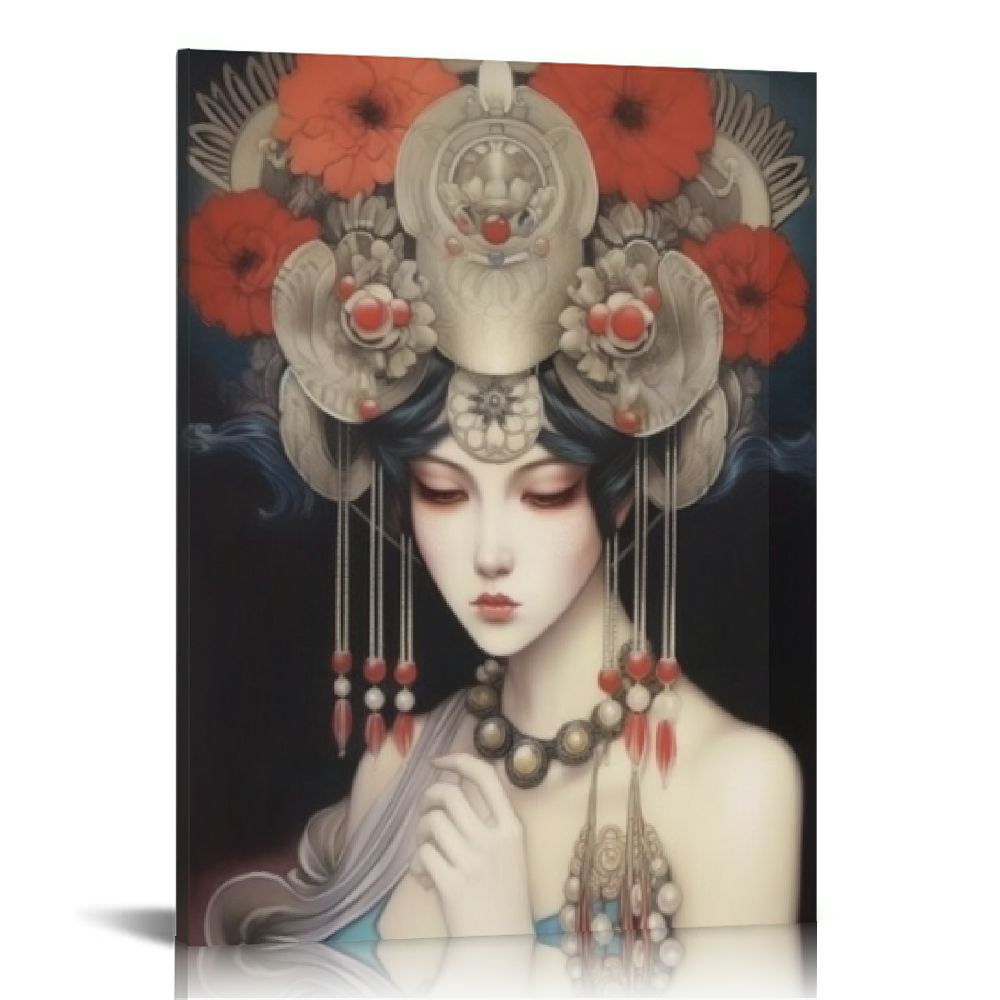 JRXY Chinese Traditional Peking Opera Female Characters Canvas Painting ...