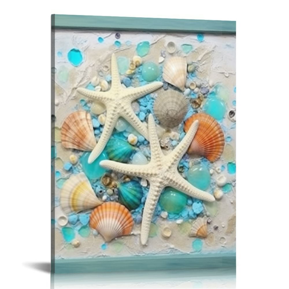 JRXY Coastal Farmhouse Canvas Print Wall Decor Ideas Sea Artwork for ...