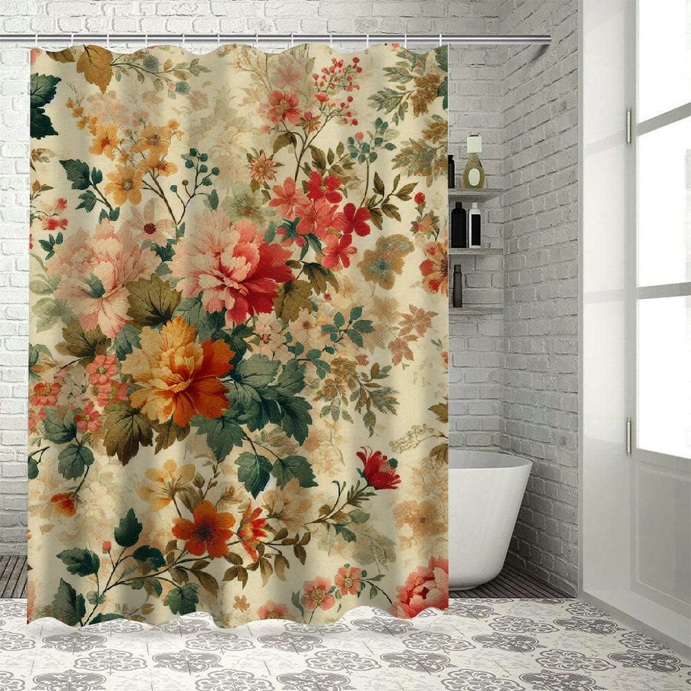 JRXY Colorful Wildflowers Watercolor Floral Red Poppy Peony Daisy ...