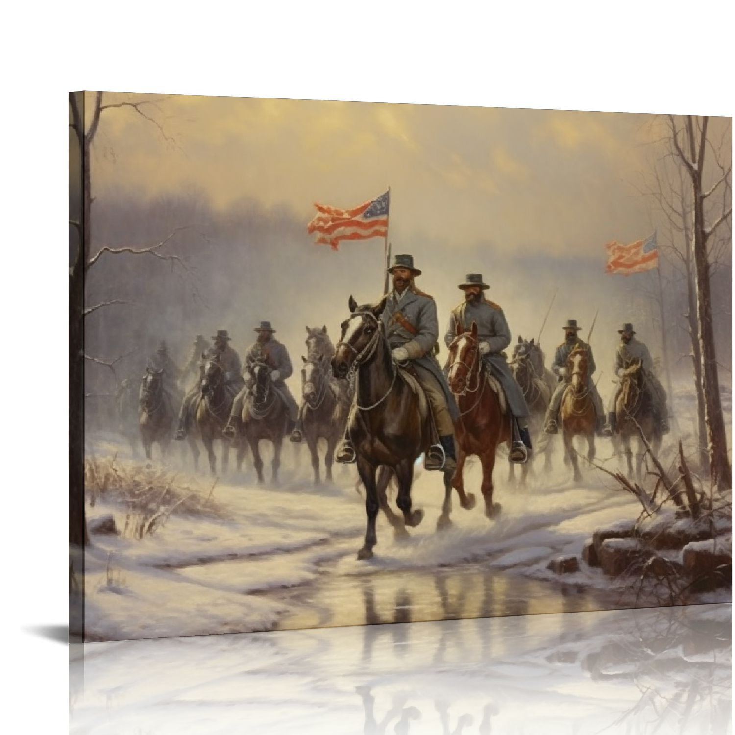 JRXY Confederate Army Cavalry Civil War Poster Canvas Painting Wall Art ...