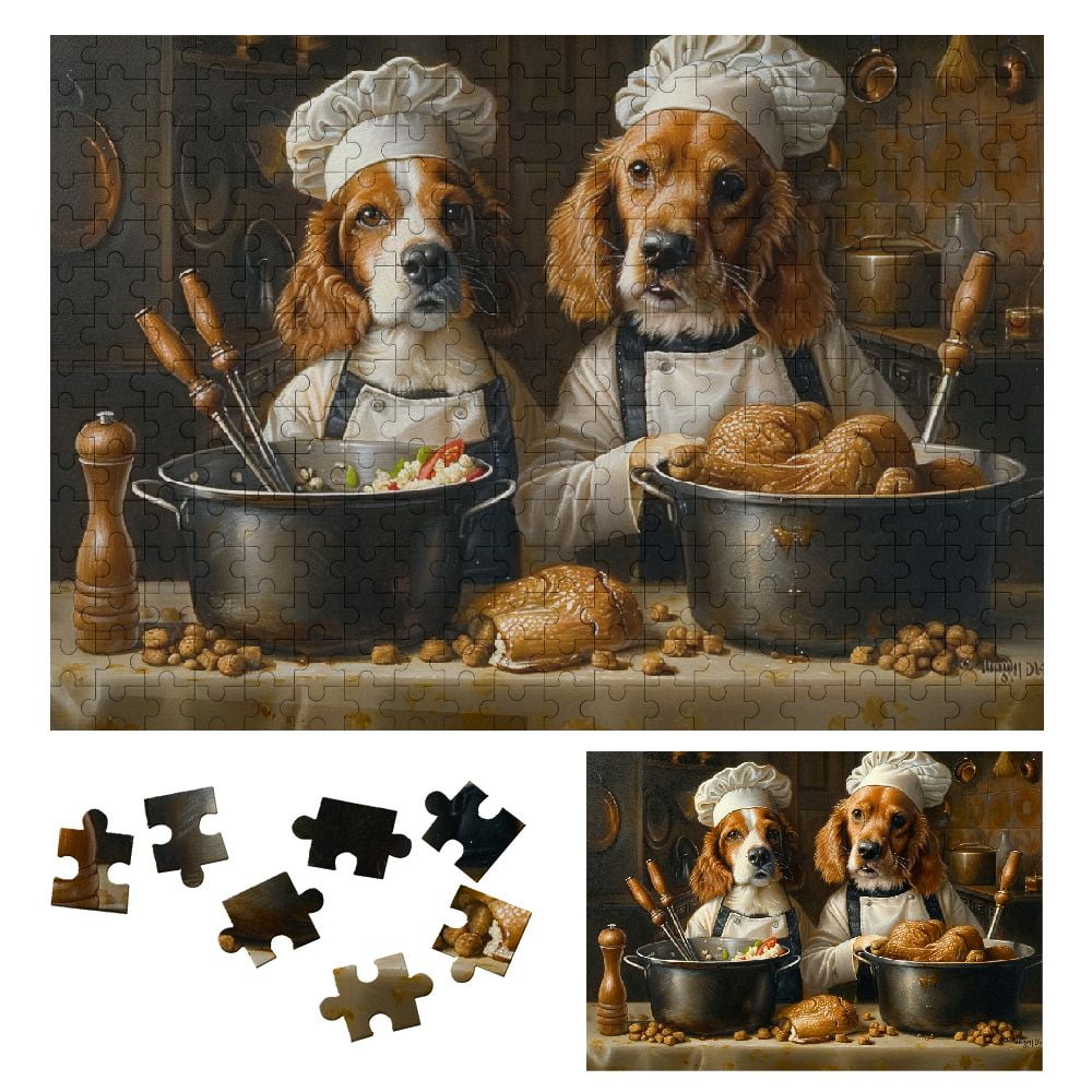 JRXY Dogs, Chefs, Food Wooden Puzzle Challenging Difficult Wood Puzzles ...