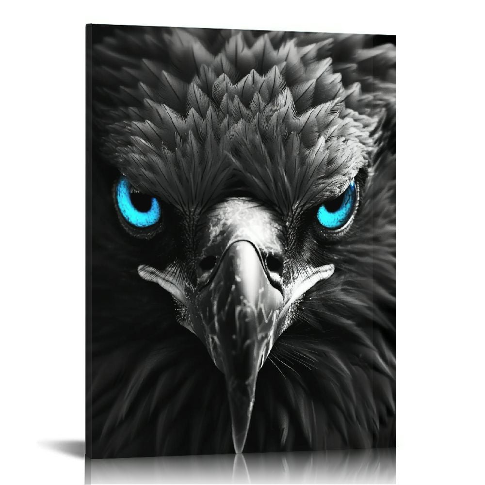 JRXY Eagle Canvas Wall Art Black and White Bird Animal Pictures Print ...