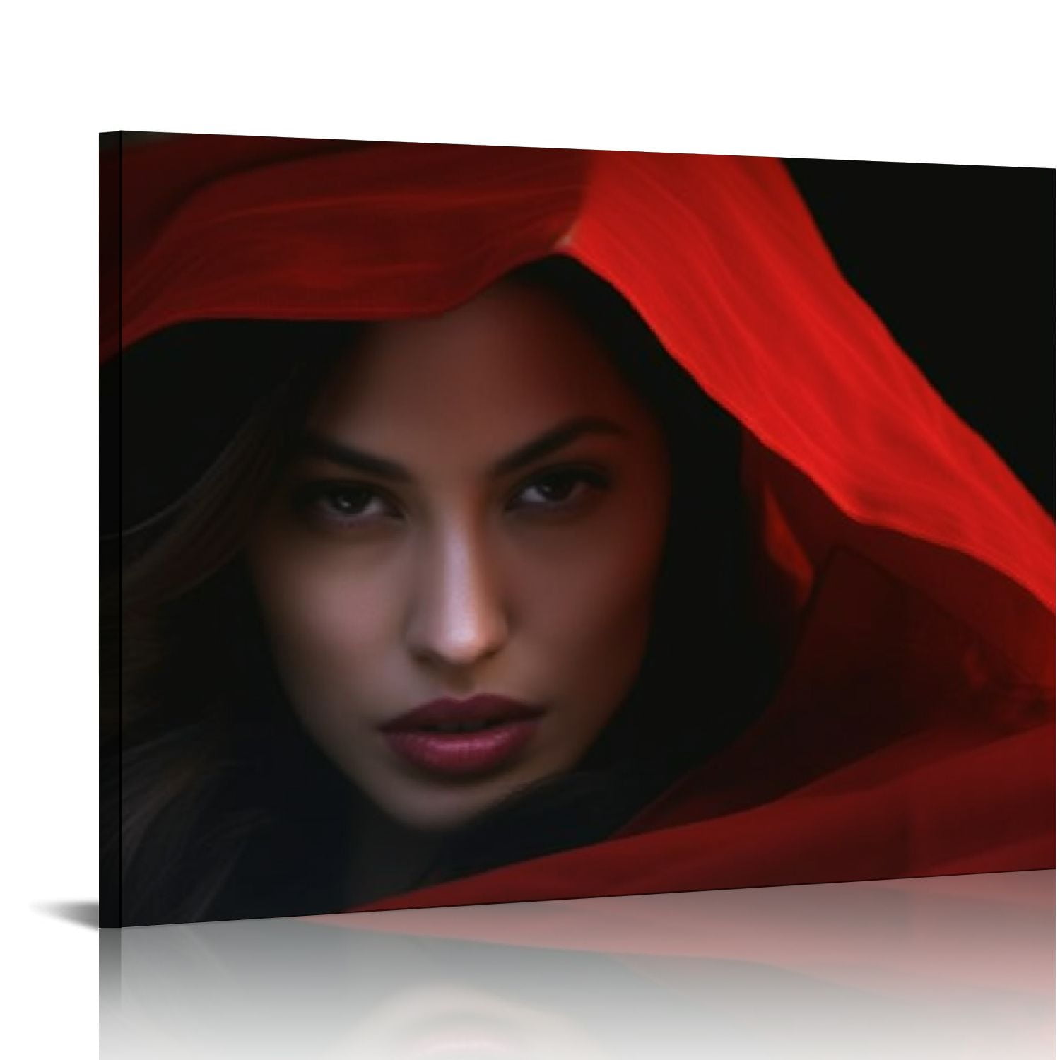 JRXY Fashion Art Woman Girl Red Lip Makeup Poster Canvas Painting Wall ...