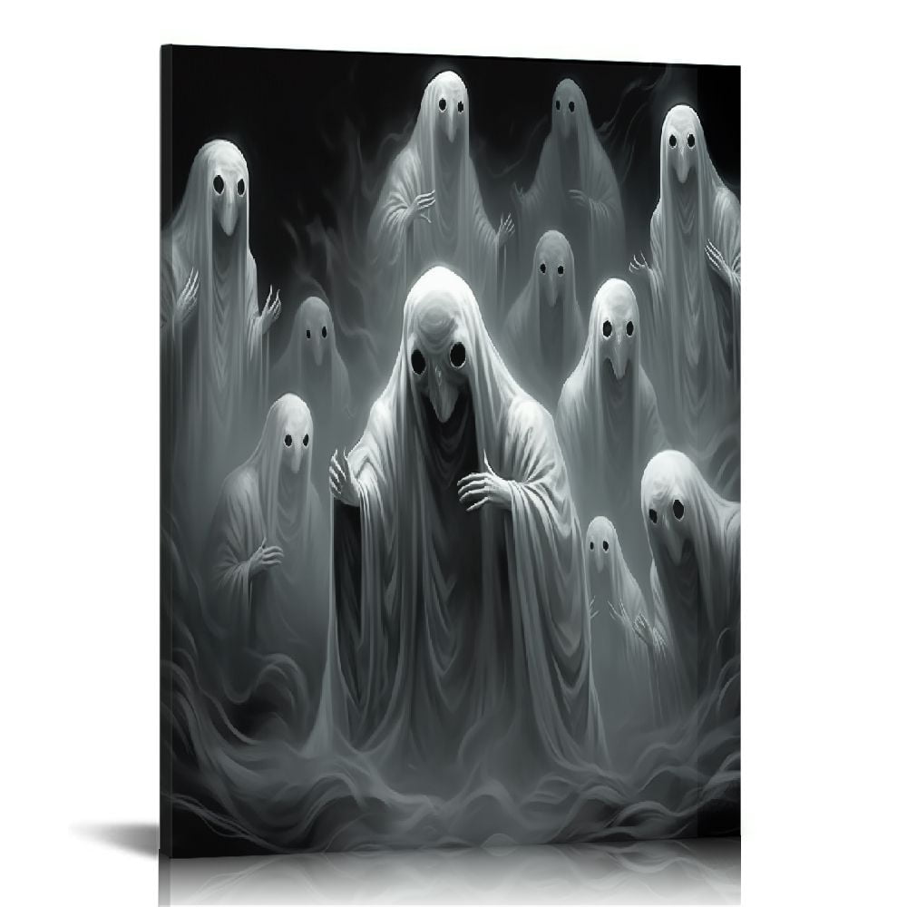 JRXY Ghost Canvas Wall Art Spooky Posters Dark Academia Vintage Horror ...