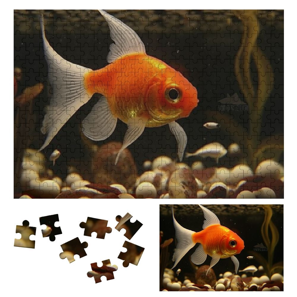 JRXY Goldfish Wooden Jigsaw Puzzle Leisure Game Toy Gift for Family ...