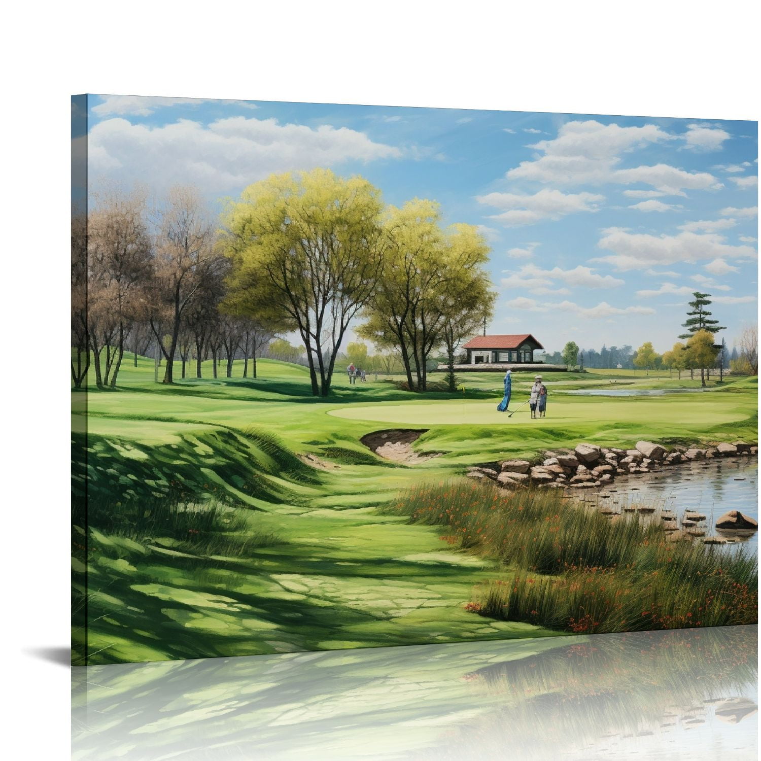 JRXY Golf Nature Picture Print Home Office Decor Pebble Beach Golf ...