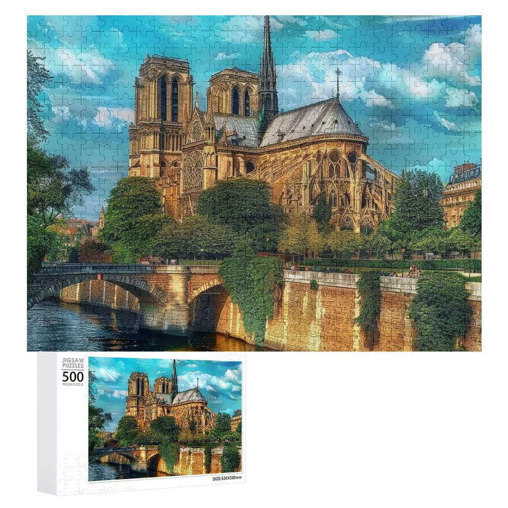 JRXY Gothic Architecture Wooden Jigsaw Puzzle - Impossible Wooden ...