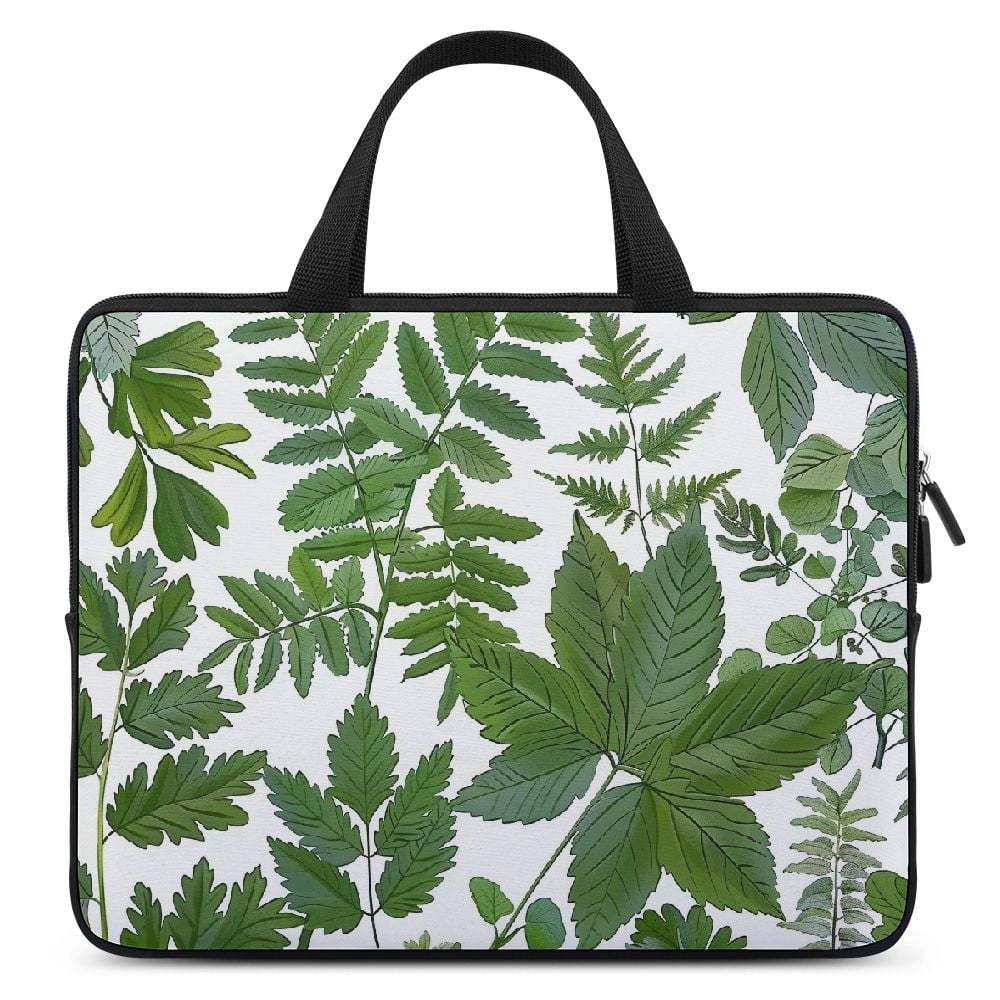 JRXY Green Leaves Flowers Laptop Carrying Bag Diving Fabric Soft Travel ...