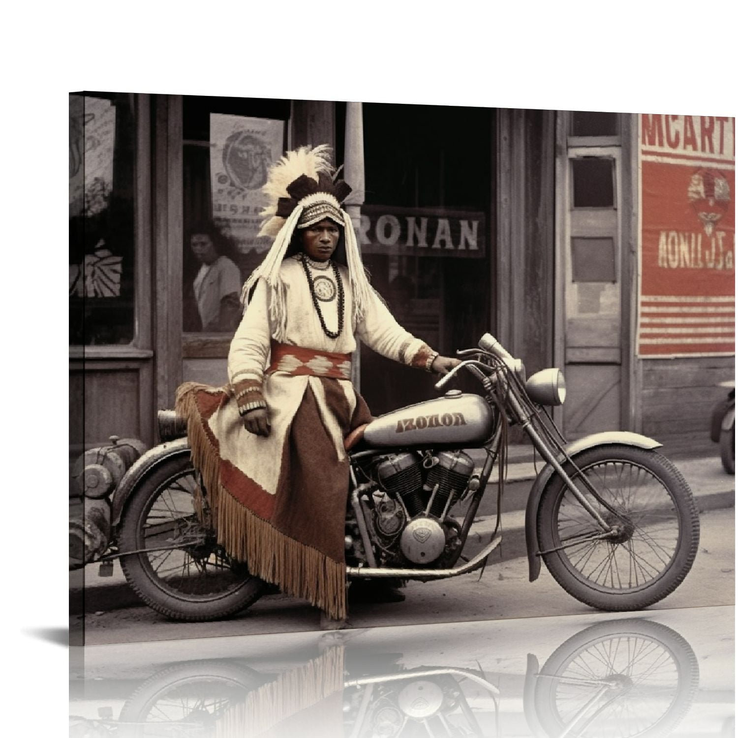 JRXY Indian Motorcycle Native American Indian Chief Poster Pictures ...