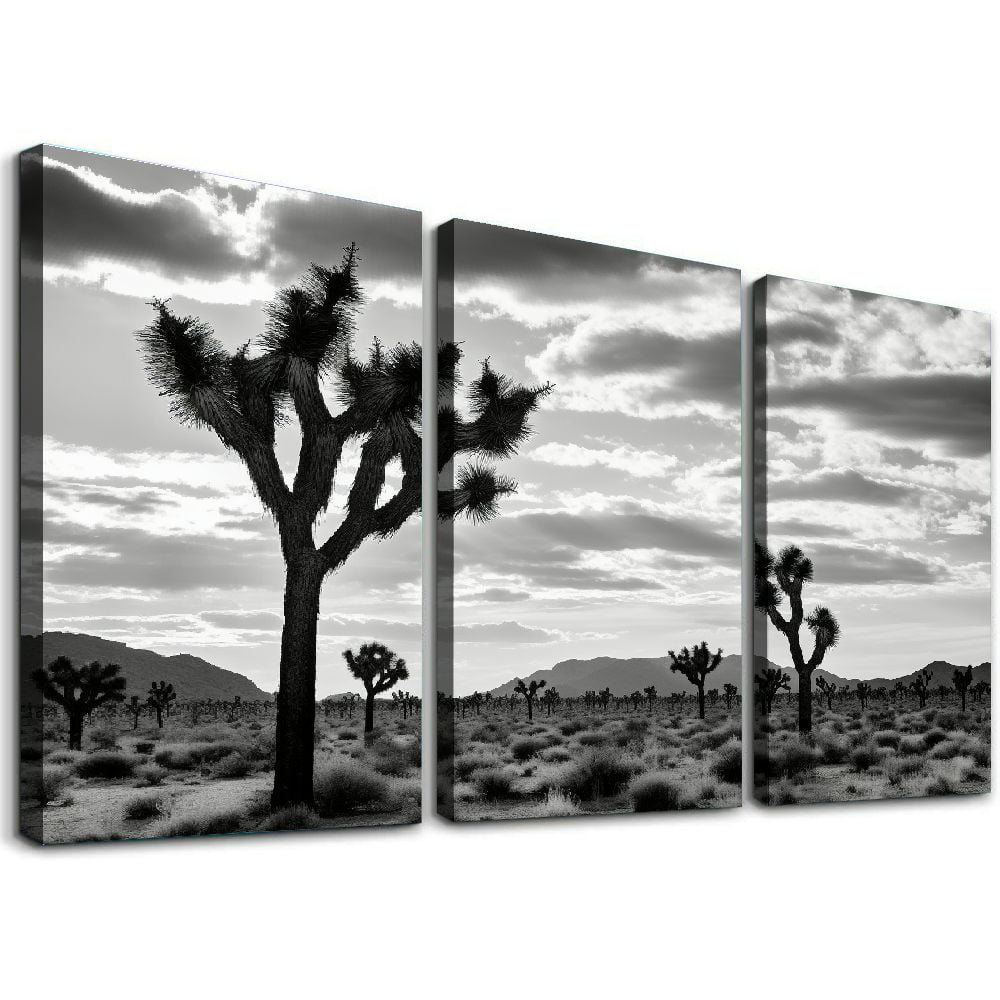 JRXY Joshua Tree Wall Decor Black and White California Desert Pictures ...