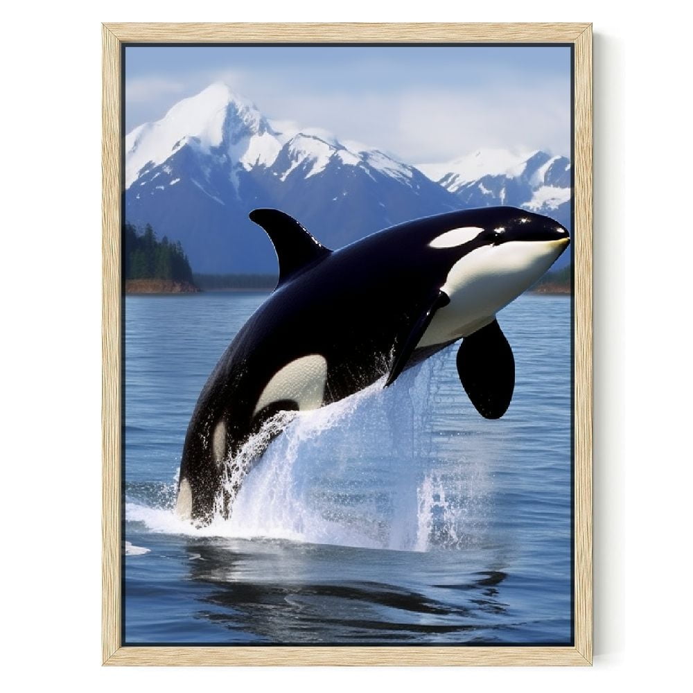 JRXY Killer Whale Orca Wall Art Decor Poster Canvas Painting Pair ...