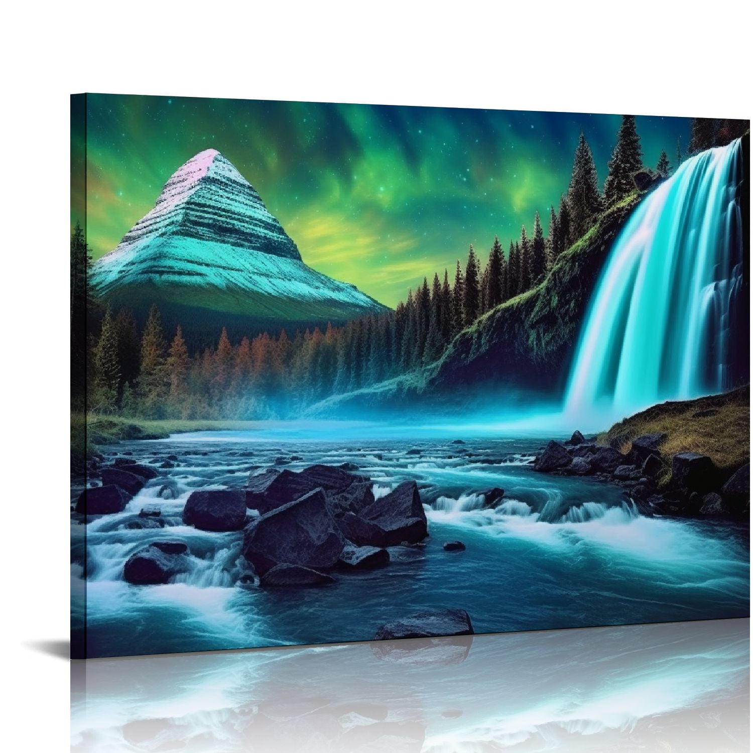 JRXY Large Canvas Wall-Art for Living Room - Waterfall Pictures for ...