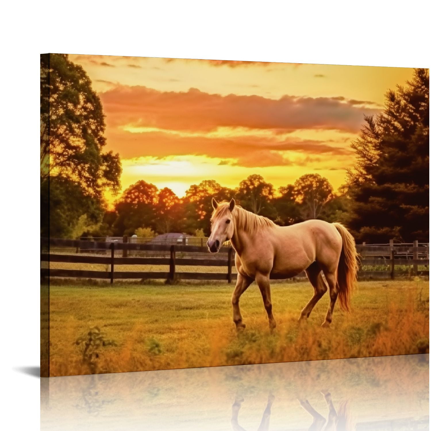 JRXY - Large Size Horse of a Farm Canvas Prints Wall Art Picture Modern ...