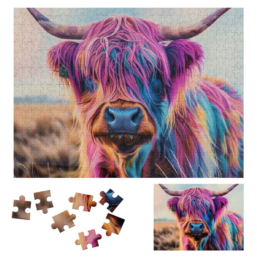 JRXY Long Haired Cow Wooden Puzzle for Adults and Kids Challenging ...