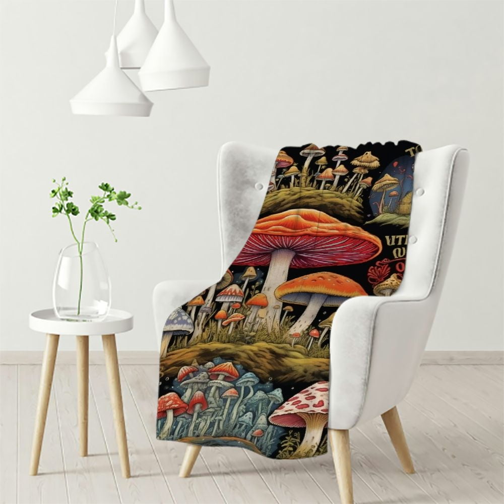 JRXY Mushroom Blanket, Mushroom Gifts, Cute Mushroom Decor, Soft Plush ...