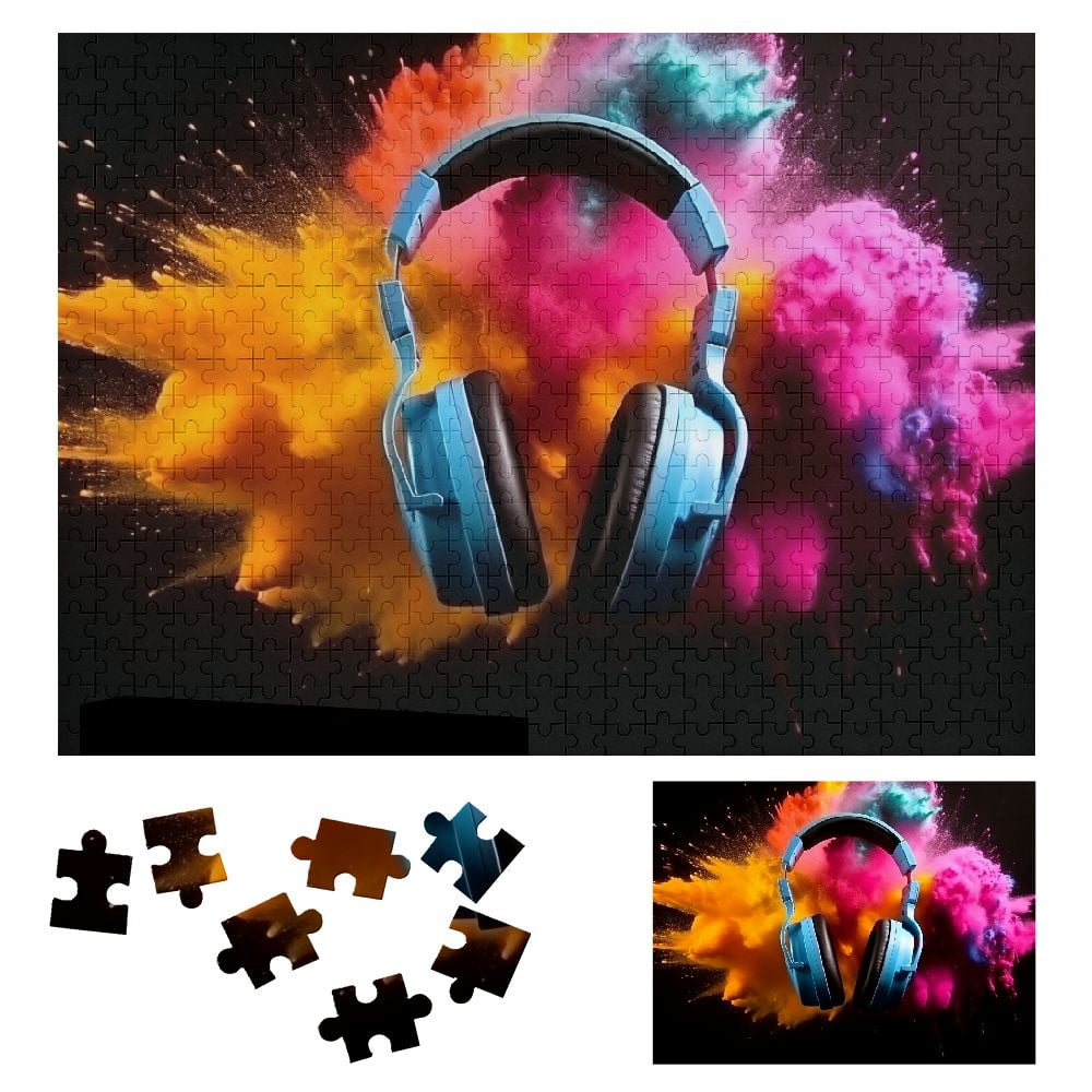 JRXY Music and Colors Wooden Jigsaw Puzzle Challenging Difficult Wood ...